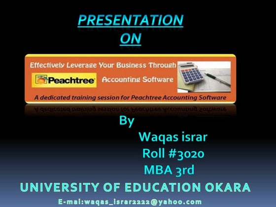 Peachtree complete instructions | DOC