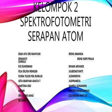 Ppt spektrofotometri serapan atom | PPTX