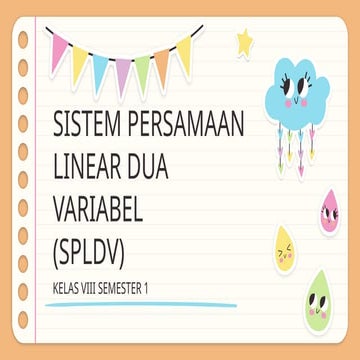 PPT Sistem Persamaan Linear Dua Variabel | PPT