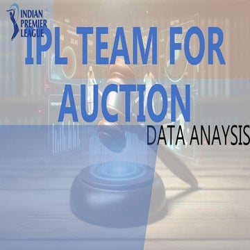 IPL Teams for Auctions | PPTX