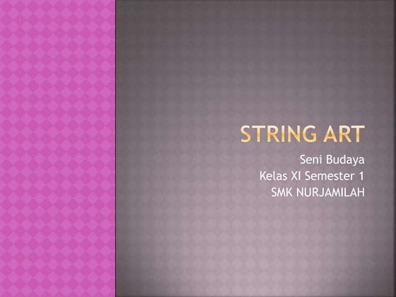 Hướng Dẫn Làm Tranh String Art | PDF