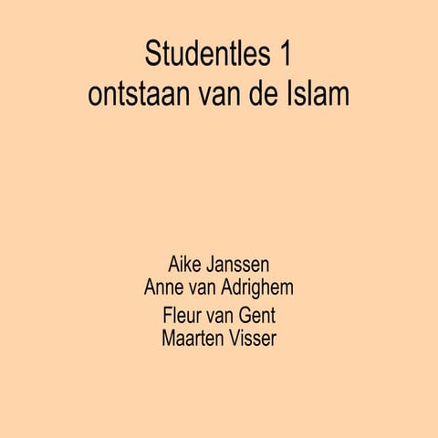 Ppt Student Les 1 Islam Mo | PPT