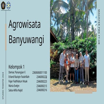 PPT STUDIO TEMATIK 2024 KELOMPOK 1_AGROW | PPTX