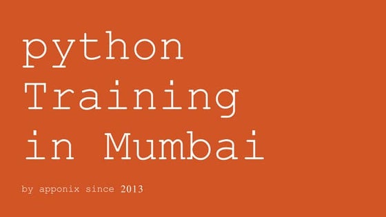 Python training in bhubaneswar | PPT