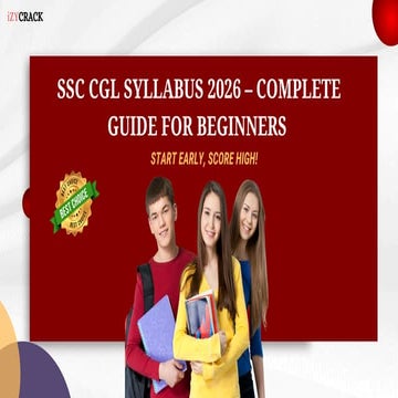 SSC CGL Syllabus 2026 – Tier 1 & Tier 2 Guide for Beginners | PDF