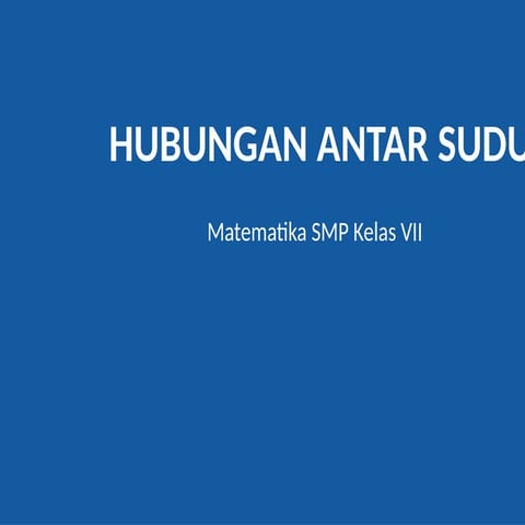 Memahami Hubungan Antar Sudut: Penyiku dan Pelurus dalam Geometri | PPTX