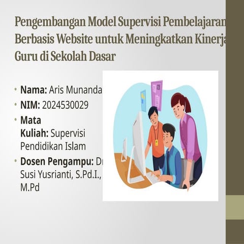 PPT Supervisi Pendidikan Islam: Pengembangan Model Supervisi.pptx