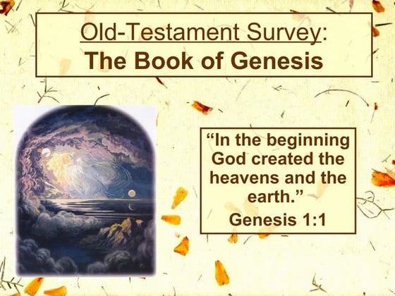 A Detailed Map Of The Literary Plan Of Genesis | PDF