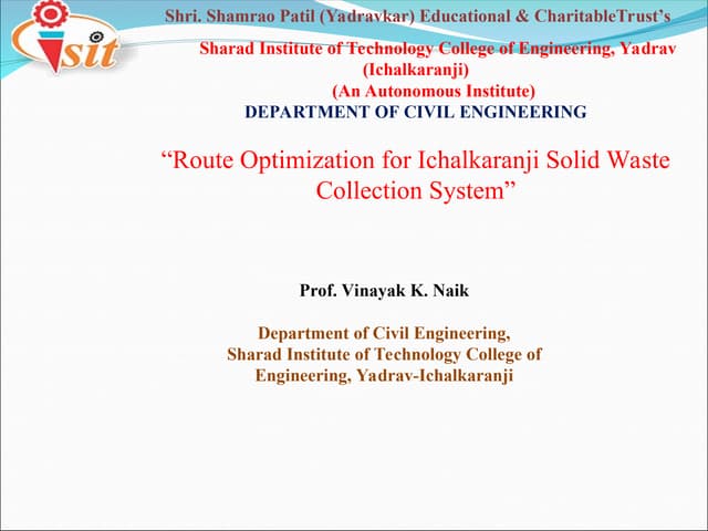 Solid Waste Management Route Optimization | PPT Solid Waste Management Route Optimization | PPT