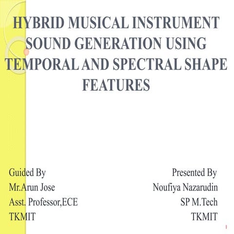 musical instrument sound morphing | PPT
