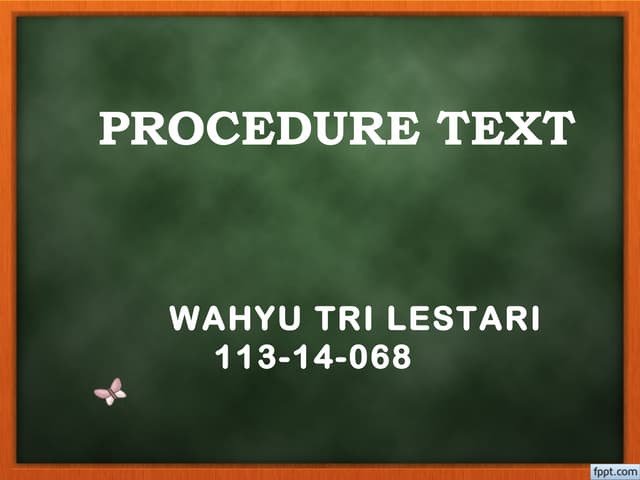 (PPT) Procedure text | PPTX