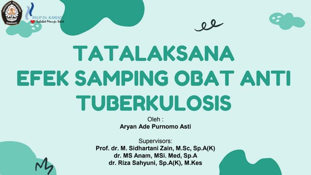 Dosis Obat Anti Tuberkulosis berdasarkan Berat badan | PPTX