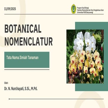 Botanical Nomenclatur. tata nama dalam taksonomi tumbuhan | PDF