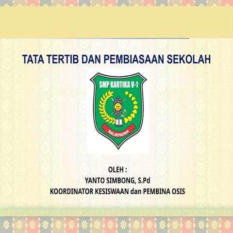 CONTOH TATA TERTIB SEKOLAH UNTUK MPLS... | PPTX