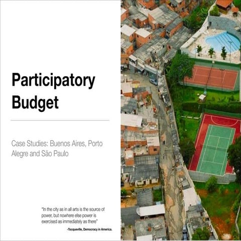 PB - Participatory Budget; Case Studies: Brazil and Argentina | PPT