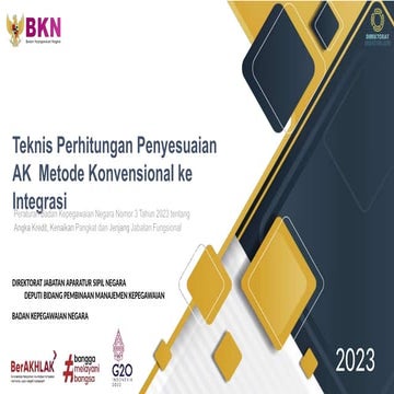 Sosialisasi Penilaian Angka Kredit PAK Integrasi 2023.ppt