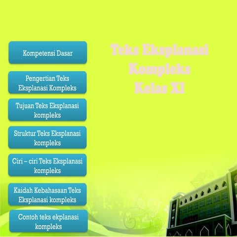 pembelajaran teks eksplanasi power point | PPT