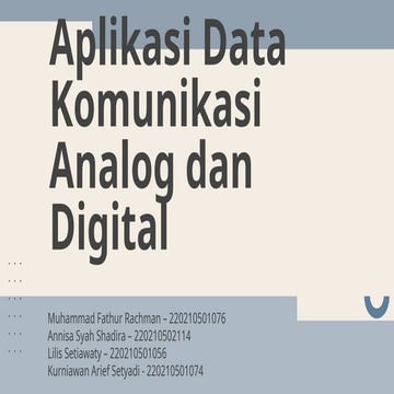 Analog dan digital pad assistem telemetri | PPTX