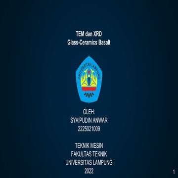 PPT KARAKTERISASI TEM and XRD Basalt GC.pptx