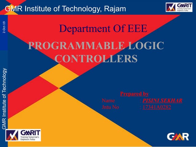 PLC (PROGRAMMABLE LOGIC CONTROLLER) | PPTX