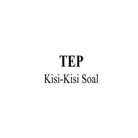 PPT TEP PUSBA Intensif TOEFL yang sedang di laksanakan UNESA | PPT