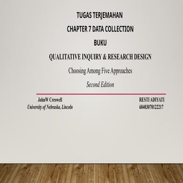 PPT TERJEMAHAN metode penelitian resti ad | PPTX