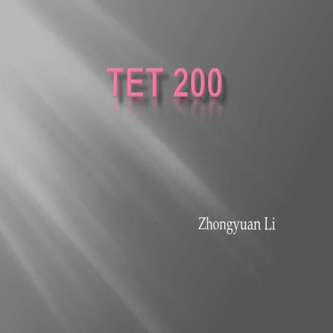 Ppt Tet 200 | PPTX