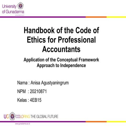 Ppt the code of ethics for professional accountants | PPT