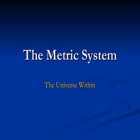 PPTThe metric system | PPT