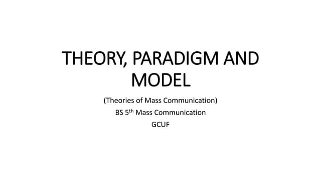 Gerbner’s model of communication | PPTX