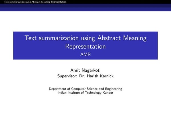 Text Summarization Ppt
