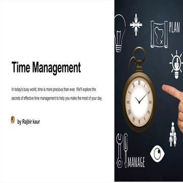 Time Management at workplace PPT | PPT