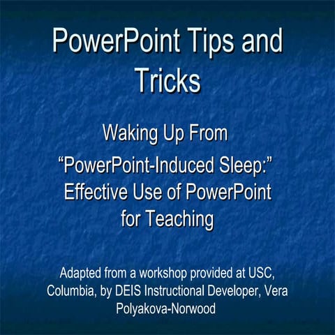 Ppt tips and_tricks | PPT