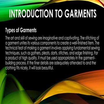 PPT TLE8 WEEK 3.pptx INTRODUCTION TO GARMENTS | PPTX
