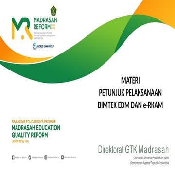 MATERI PETUNJUK PELAKSANAAN BIMTEK EDM DAN e-RKAM | PPTX