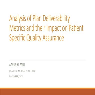 Plan deliverability metrics study and outcome | PPTX