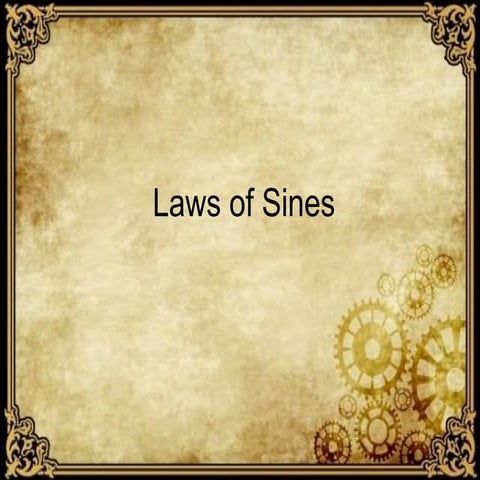 PPT Topic 1-Law of Sines.ppt with formulas | PPT