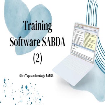 Training Software SABDA | PDF