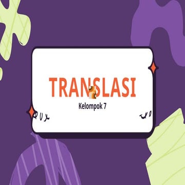 PPT TRANSLASI KEL 7777777777777777777777777 | PPTX