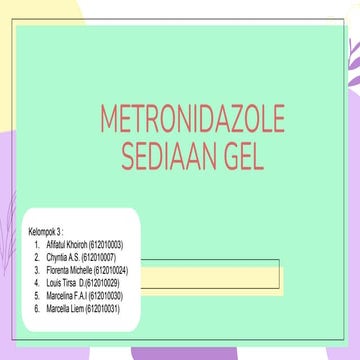 PPT TSF CAIR DAN SEMISOLID GEL METRONIDAZOLE.pptx