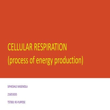 Grade 11 cellular respiration | PPTX