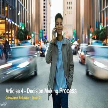 Decision Making Process - a Consumer behavior task | PPT
