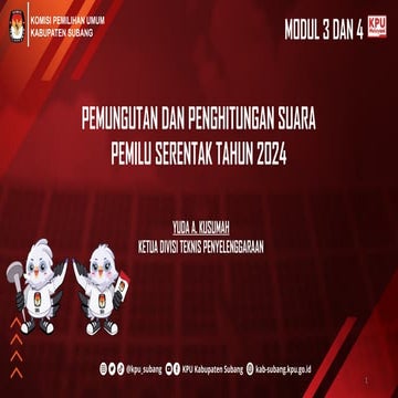 Presentasi persiapan pemilu untuk anggota kpps | PPTX