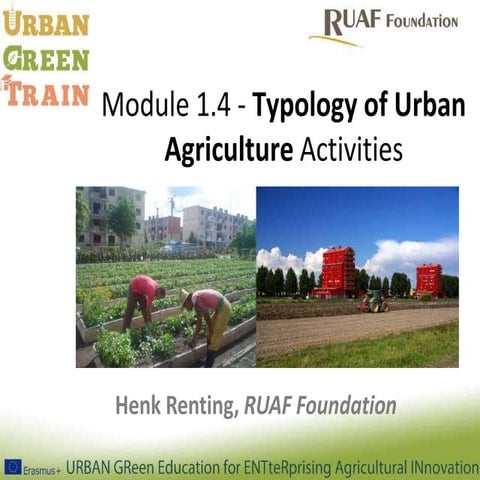 Typology of urban agriculture activities | PPTX