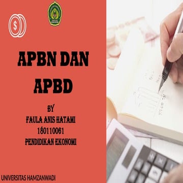PPT APBN DAN APBD MATA KULIAH PENDIDIKAN EKONOMI | PPTX