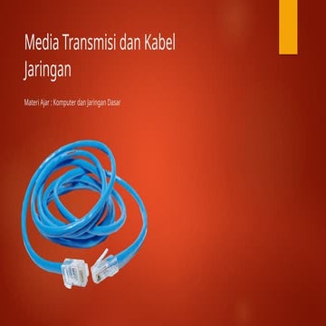 PPT UKIN Syafrudin Jaringan dasar Kabel Straight | PPTX