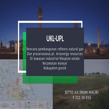 CONTOH DOKUMEN PAPARAN PRESENTASI PENYUSUNAN UKL/UPL | PPTX