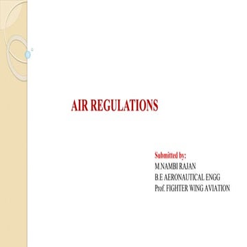 Air regulation lecture notes | PPTX