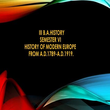 PPT Unit-1 SEMESTER VI.pptx semester 4 history of modern europe | PPTX