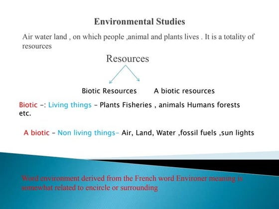 Environmental studies slides, grade 10 | PPTX
